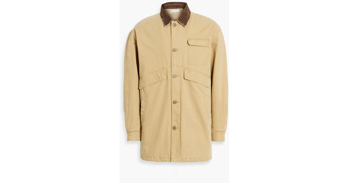 John Elliott Corduroy-trimmed Cotton-canvas Field Jacket in Natural for ...