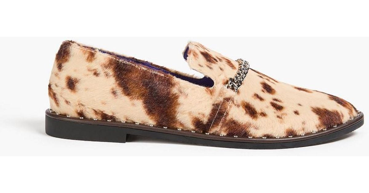 Stella McCartney Falabella Chain-embellished Plush Loafers | Lyst UK