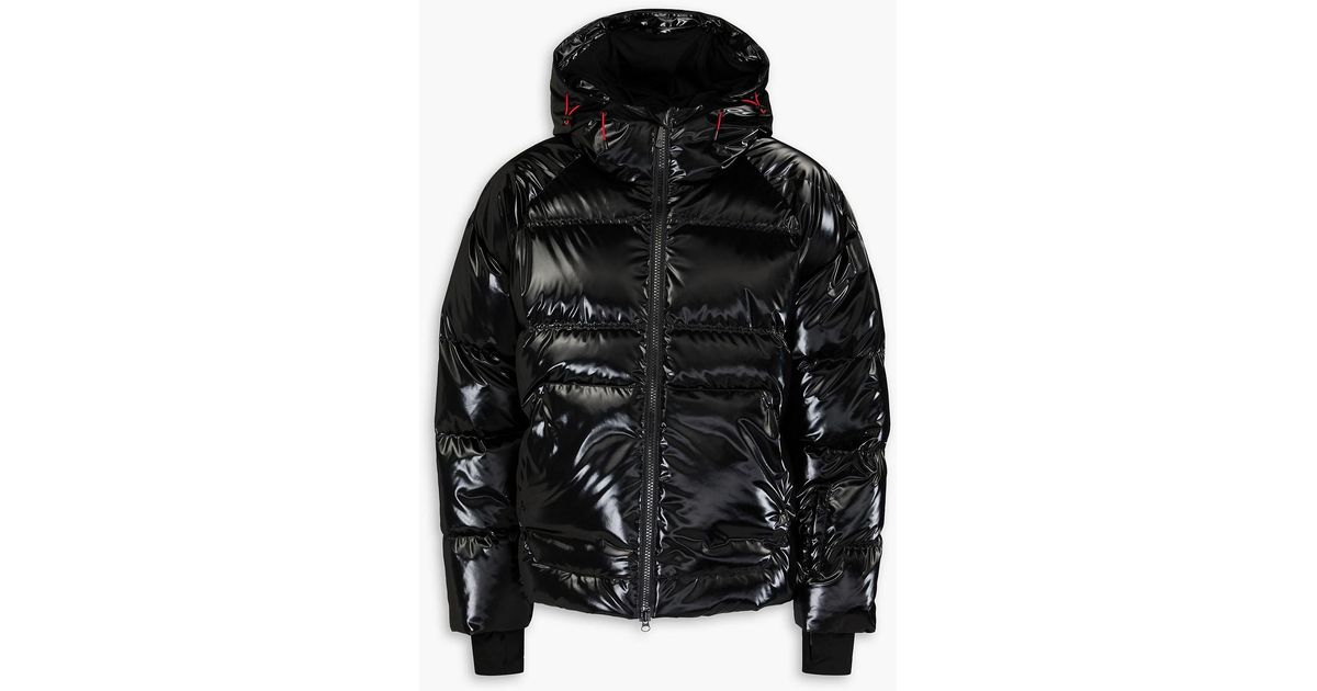 Perfect Moment Felix Quilted Glossed-shell Hooded Down Jacket in Black ...
