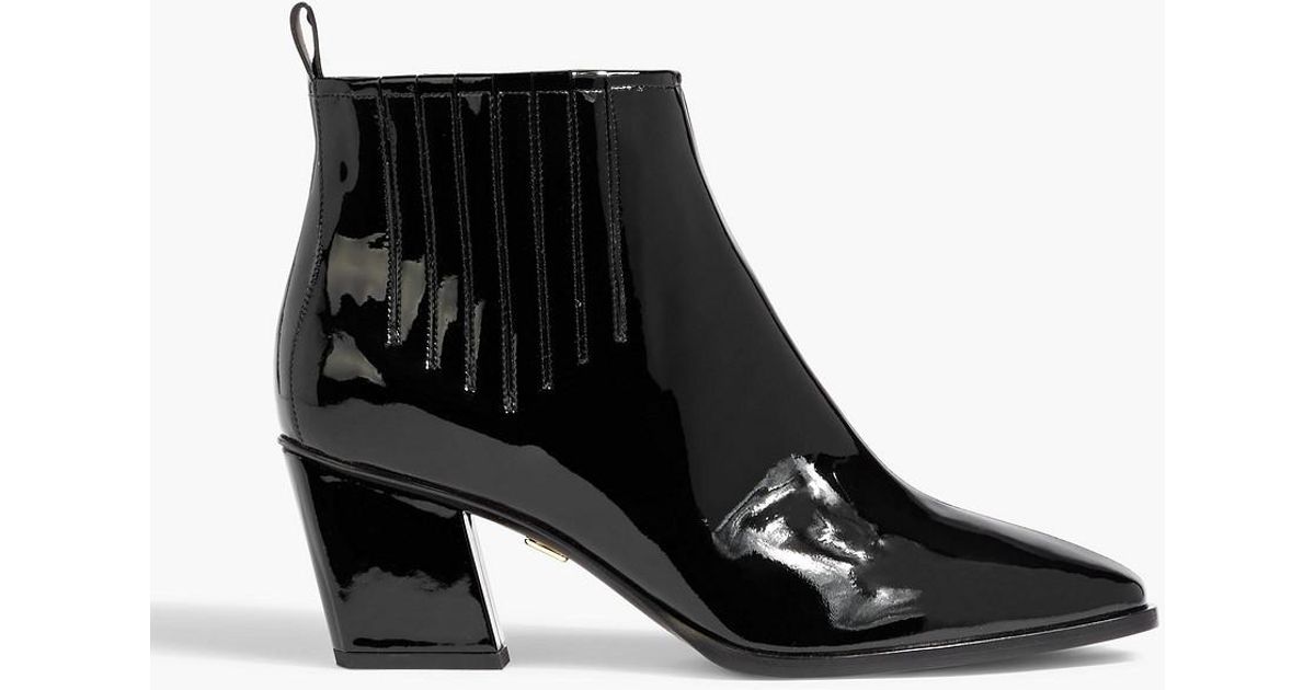 Roger Vivier Skyscraper Patent-leather Ankle Boots in Black | Lyst