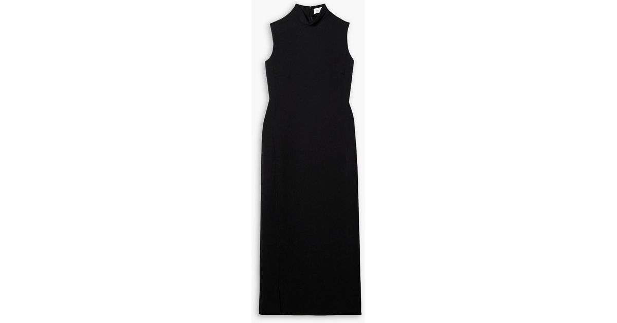 Veronica de Piante Leah Crepe Midi Dress in Black | Lyst