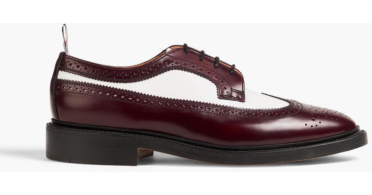 Thom Browne Two-Tone Leather Brogues in Red for Men | Lyst