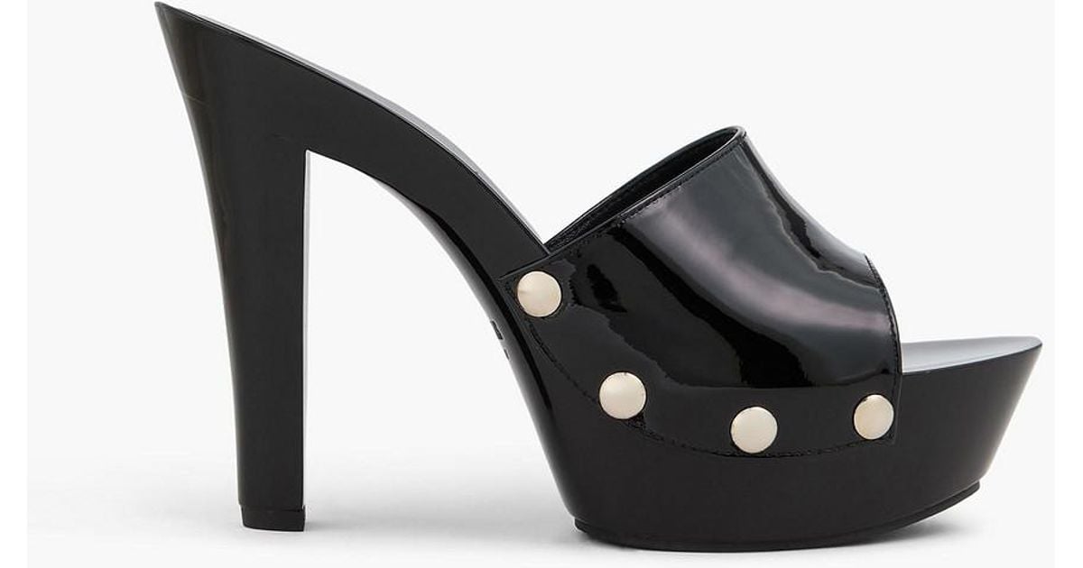 Paris Texas Consuelo Patent-leather Platform Mules in Black | Lyst UK