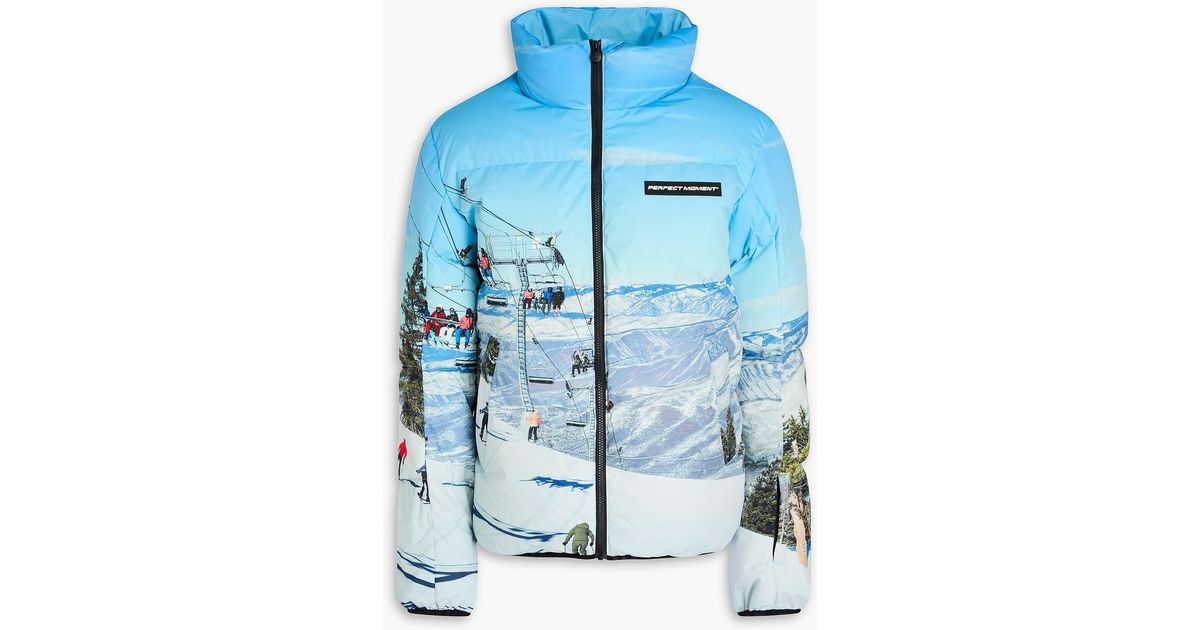 Perfect Moment Samson Quilted Printed Shell Down Jacket in Blue for Men ...