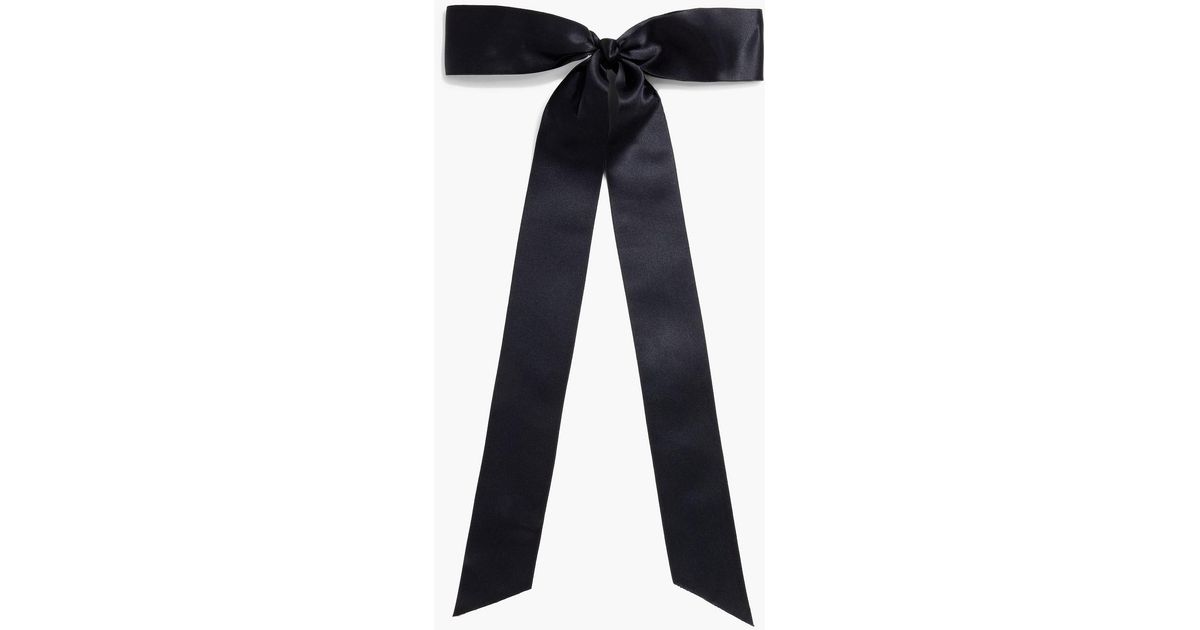 Jennifer Behr Darla Satin Bow Hair Clip in Blue | Lyst