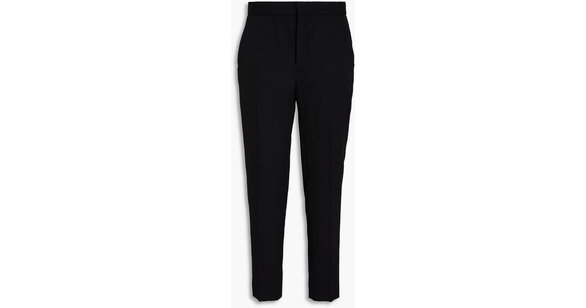 Wardrobe NYC Wool-Crepe Tapered Pants in Black | Lyst UK