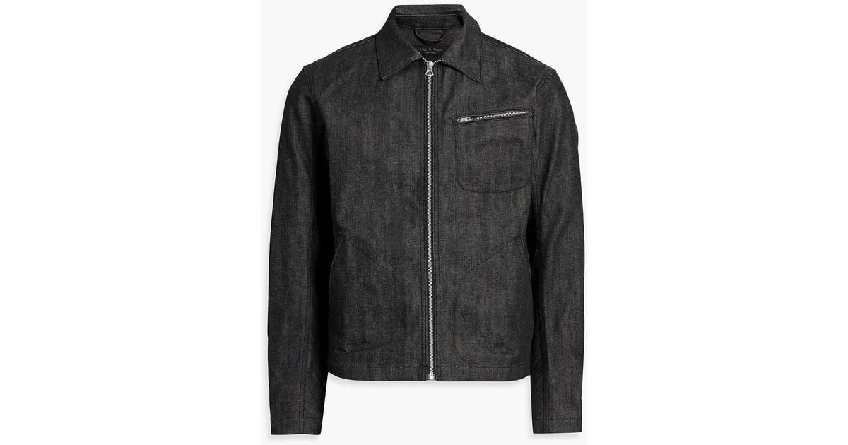 Rag & Bone Alex Denim Jacket in Black for Men | Lyst