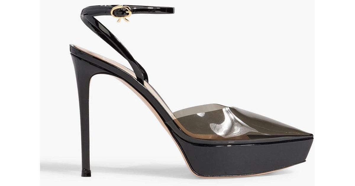 Gianvito Rossi Dashiel Pvc And Patent-leather Pumps in Black | Lyst