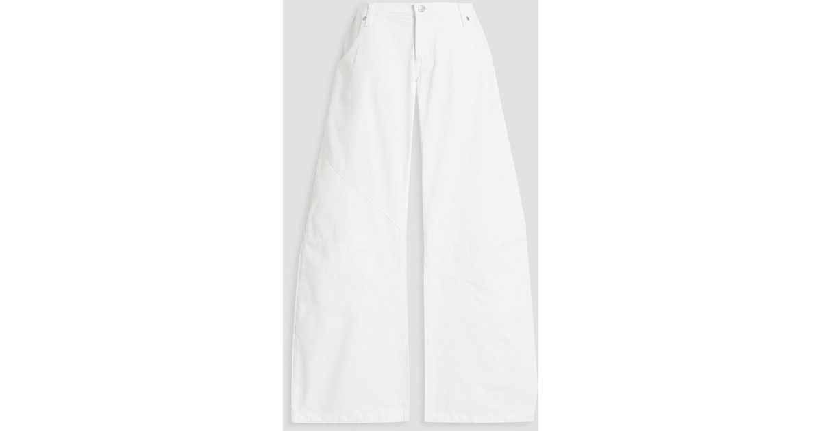 EB DENIM Frederic Low-rise Wide-leg Jeans in White | Lyst