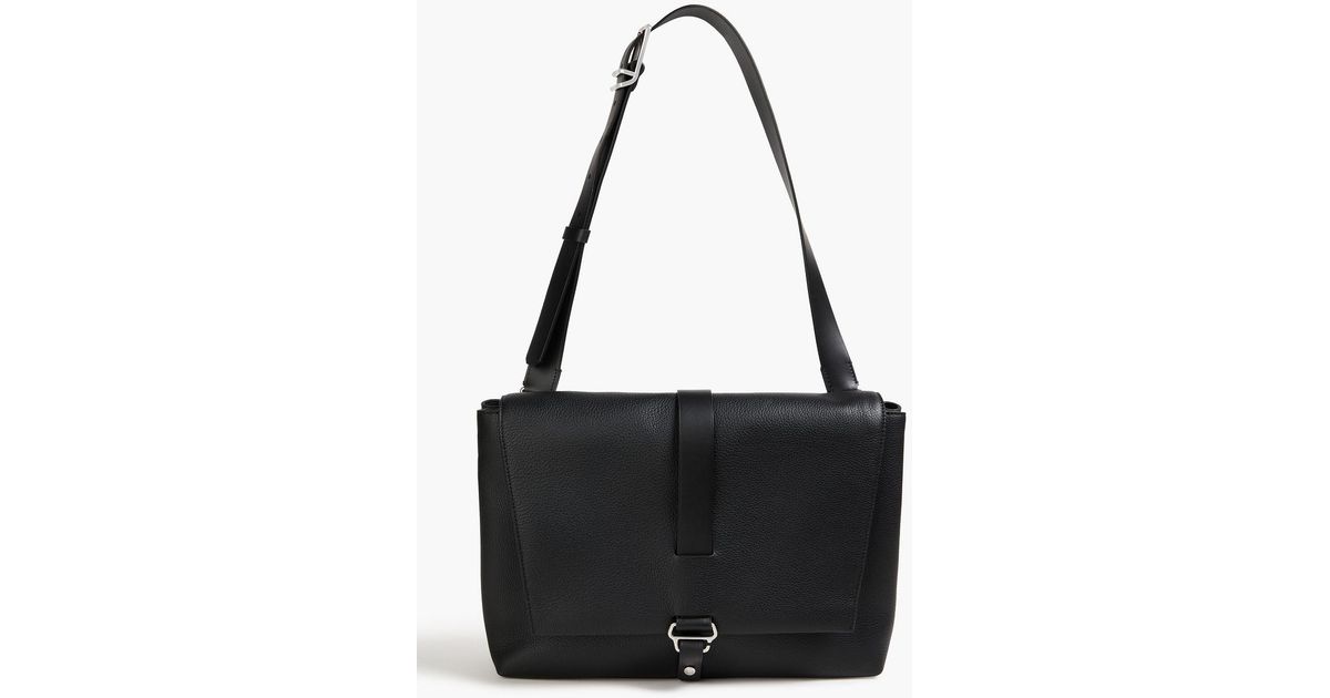 dunhill 1893 Harness Pebbled-Leather Messenger Bag in Black for Men | Lyst