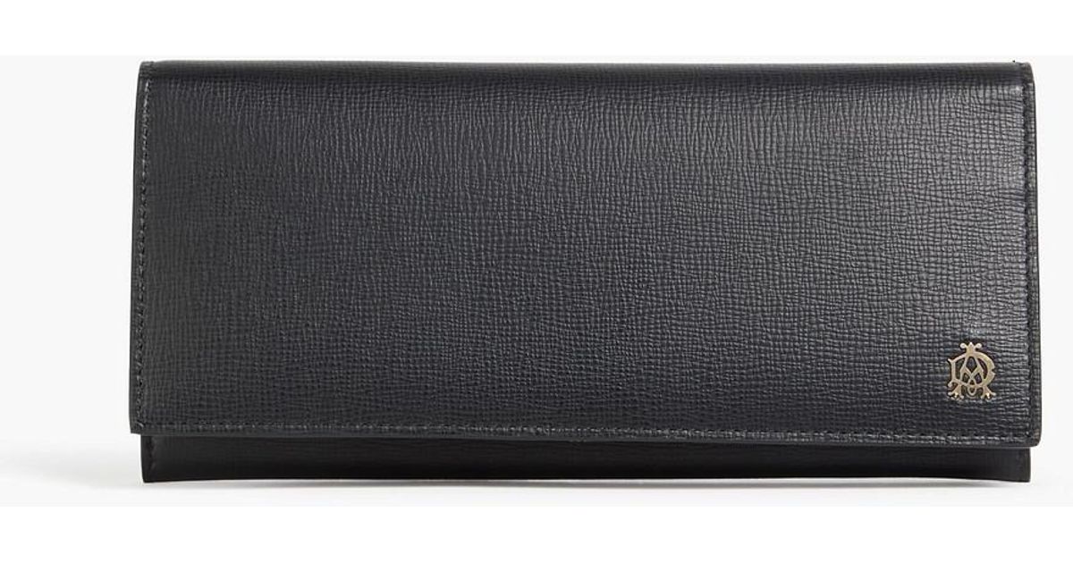 dunhill Textured-Leather Continental Wallet in Black for Men | Lyst UK