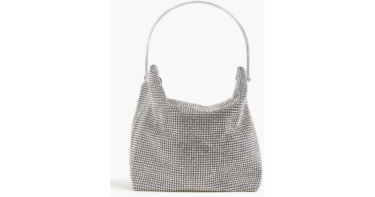 Jonathan Simkhai Irena Crystal-embellished Satin Tote in Gray | Lyst