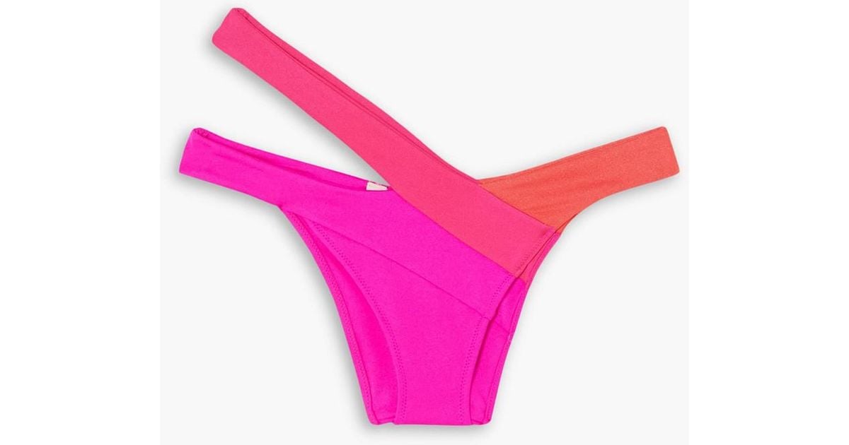 Agent Provocateur Teri Cutout Color-Block Bikini Briefs in Pink | Lyst