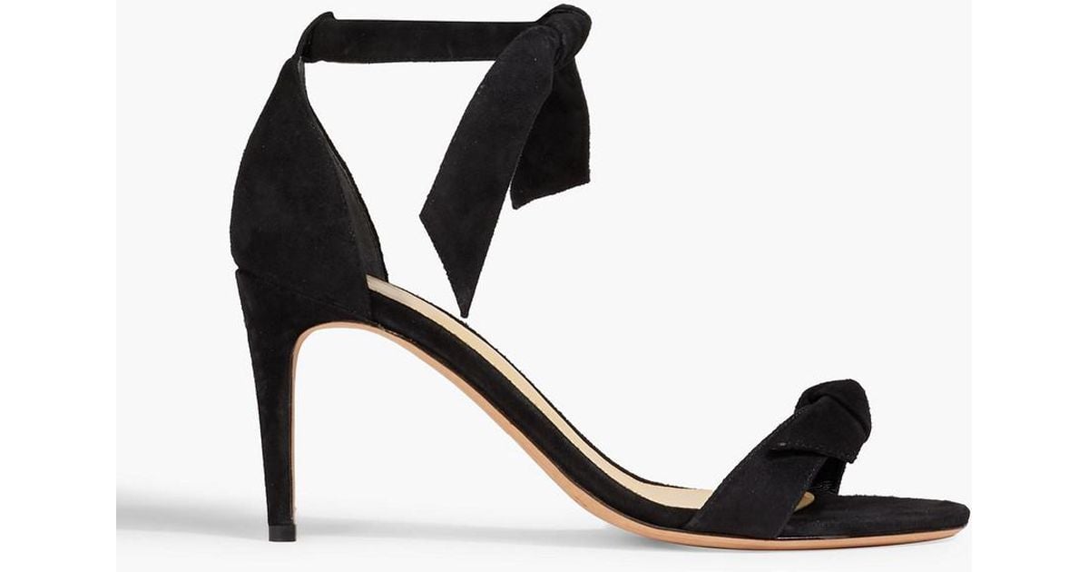 Alexandre Birman Clarita 75 Bow-Detailed Suede Sandals in Black | Lyst