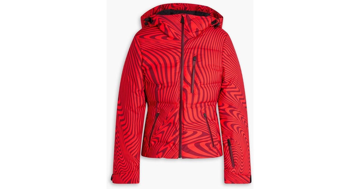 Aztech Mountain Nuke Quilted Printed Down Ski Jacket in Red | Lyst UK