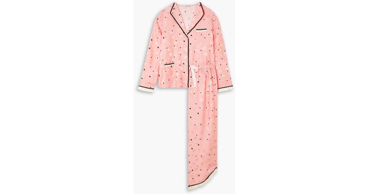 Morgan Lane Mimi Margo Ric Rac-trimmed Printed Charmeuse Pajama Set in ...