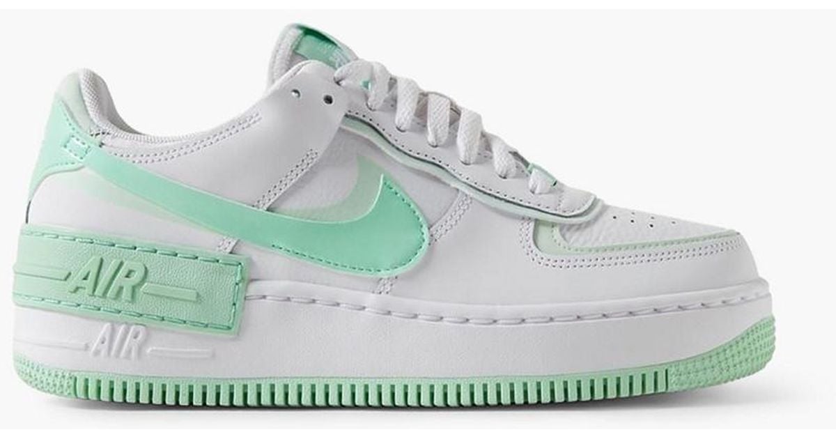 Nike Air Force 1 Shadow Leather Platform Sneakers in Blue | Lyst