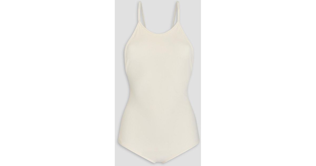 TOTEME Tie-Back Swimsuit in White | Lyst