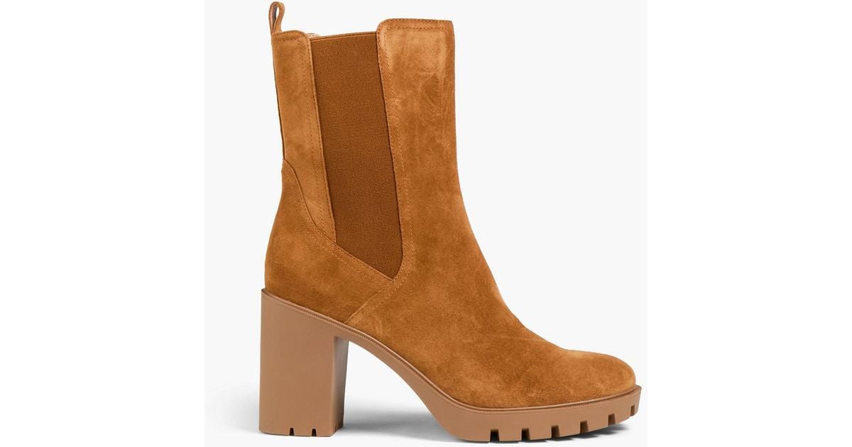 Veronica Beard Riley Suede Chelsea Boots in Brown | Lyst UK