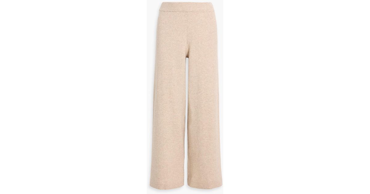 Veronica Beard Jenkins Wool-Blend Wide-Leg Pants in Natural | Lyst UK