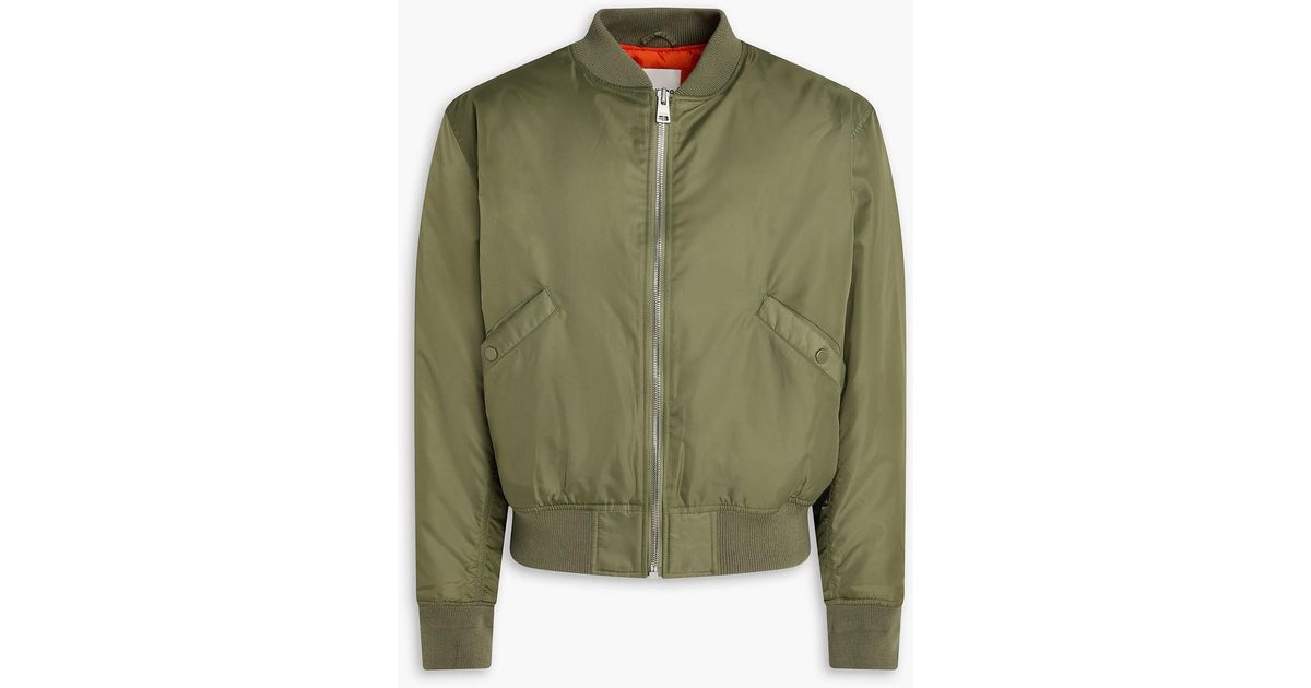 Sandro Shell Bomber Jacket in Green for Men | Lyst UK