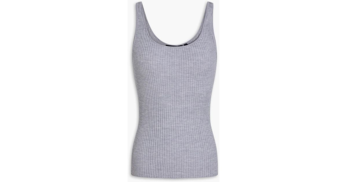 Theory Ribbed Merino Wool Tank in Purple | Lyst UK