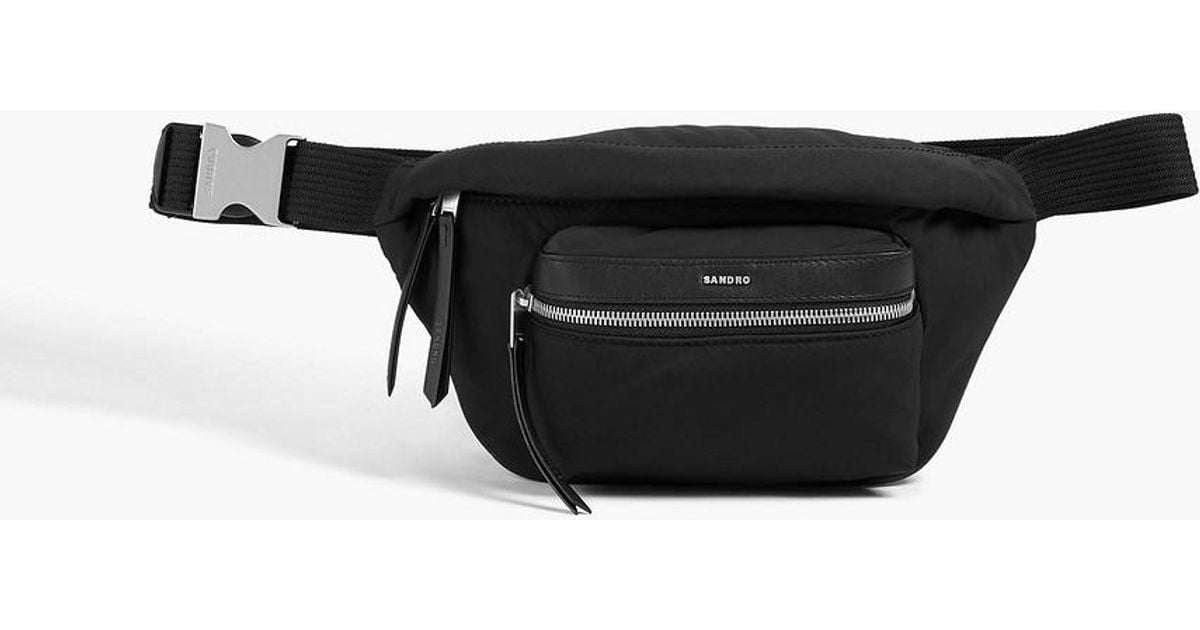 Sandro Leather-Trimmed Shell Belt Bag in Black for Men | Lyst UK