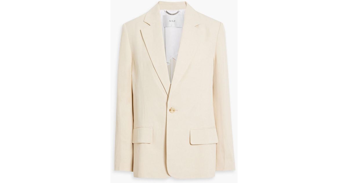 A.L.C. Arlo Ii Twill Blazer in White | Lyst