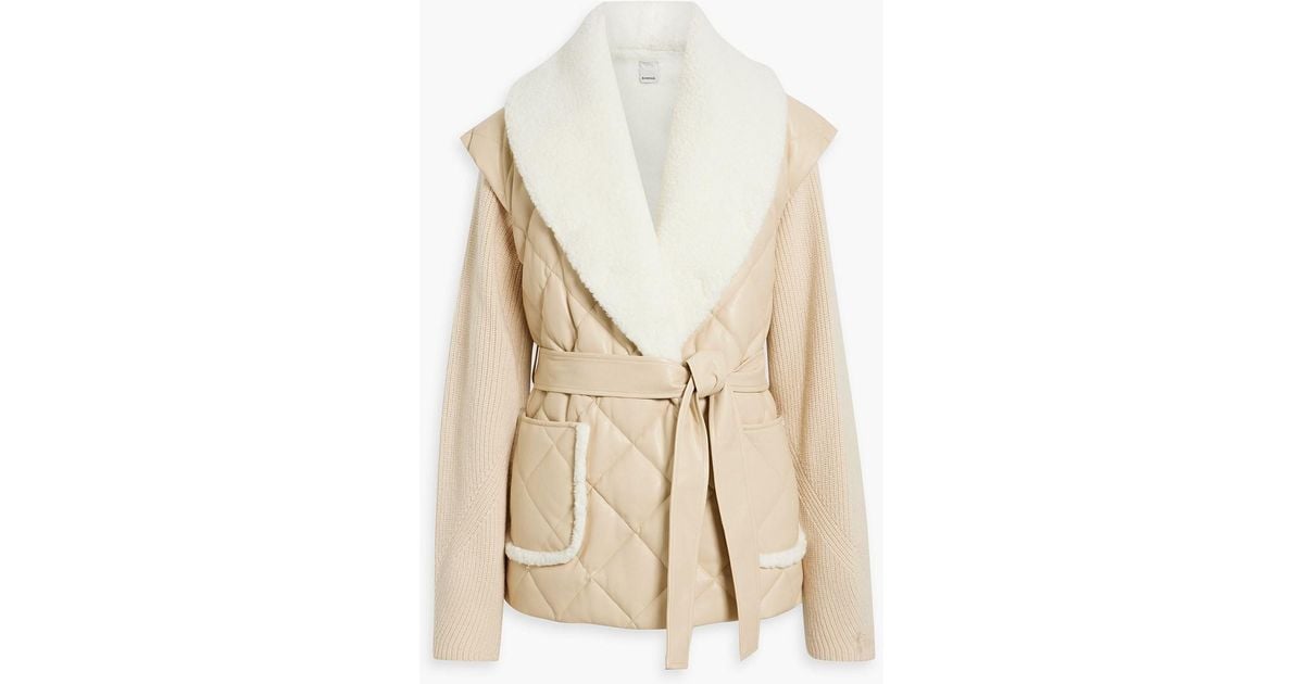 Jonathan Simkhai Ribbed Wool And Cashmere-blend, Faux Leather And ...