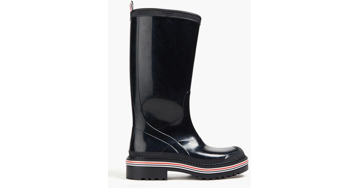 Thom Browne Rubber Rain Boots in Black | Lyst