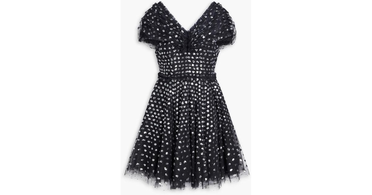 Needle & Thread Grace Sequin-Embellished Point D'Esprit Mini Dress in ...