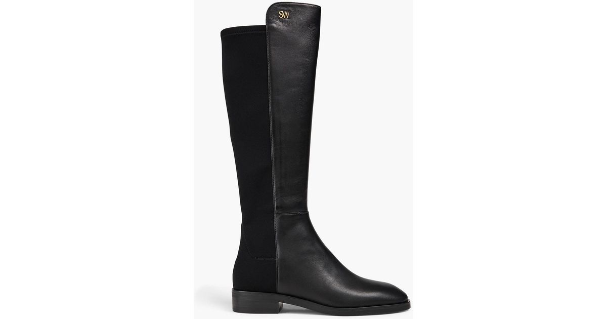 Stuart Weitzman Keelan City Microstretch And Leather Knee Boots in ...