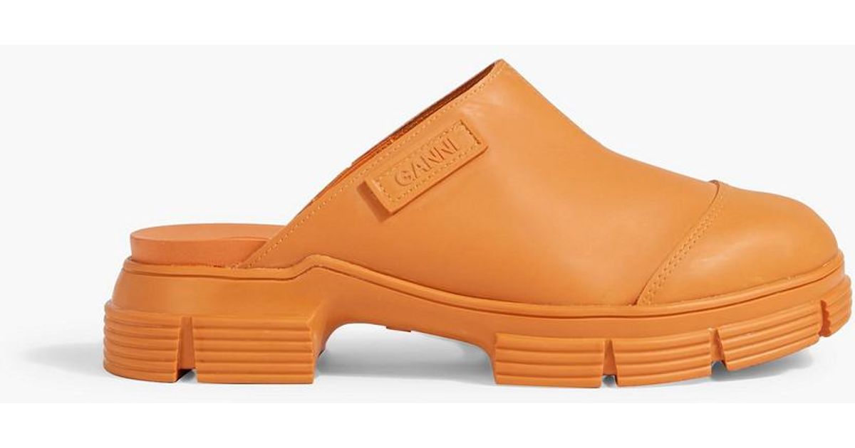 Ganni City Rubber Clogs in Orange | Lyst