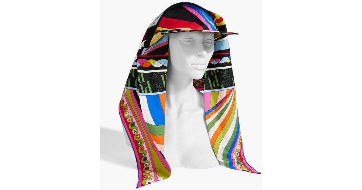 PUCCI Printed Silk-twill Cap | Lyst