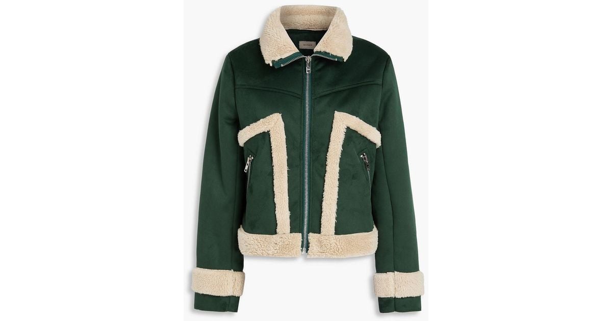 Mother Roamer Teddy Fleece Jacket in Green | Lyst UK