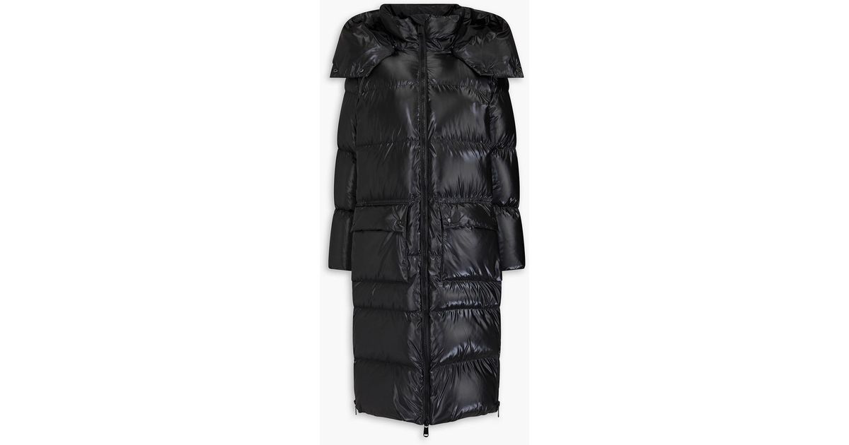 Goldbergh Jett Quilted Hooded Down Coat in Black | Lyst