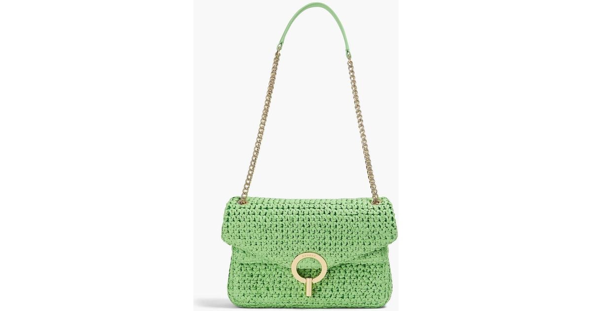Sandro Paper Shoulder Bag in Green | Lyst UK