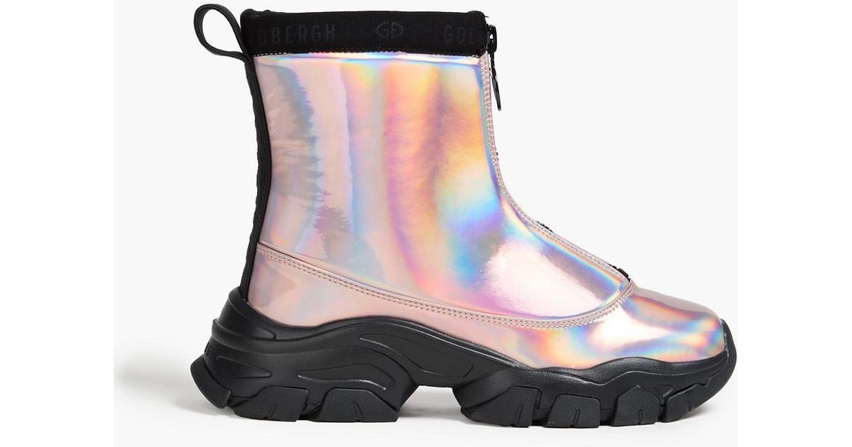 Goldbergh Glint Iridescent Snow Boots in White | Lyst UK