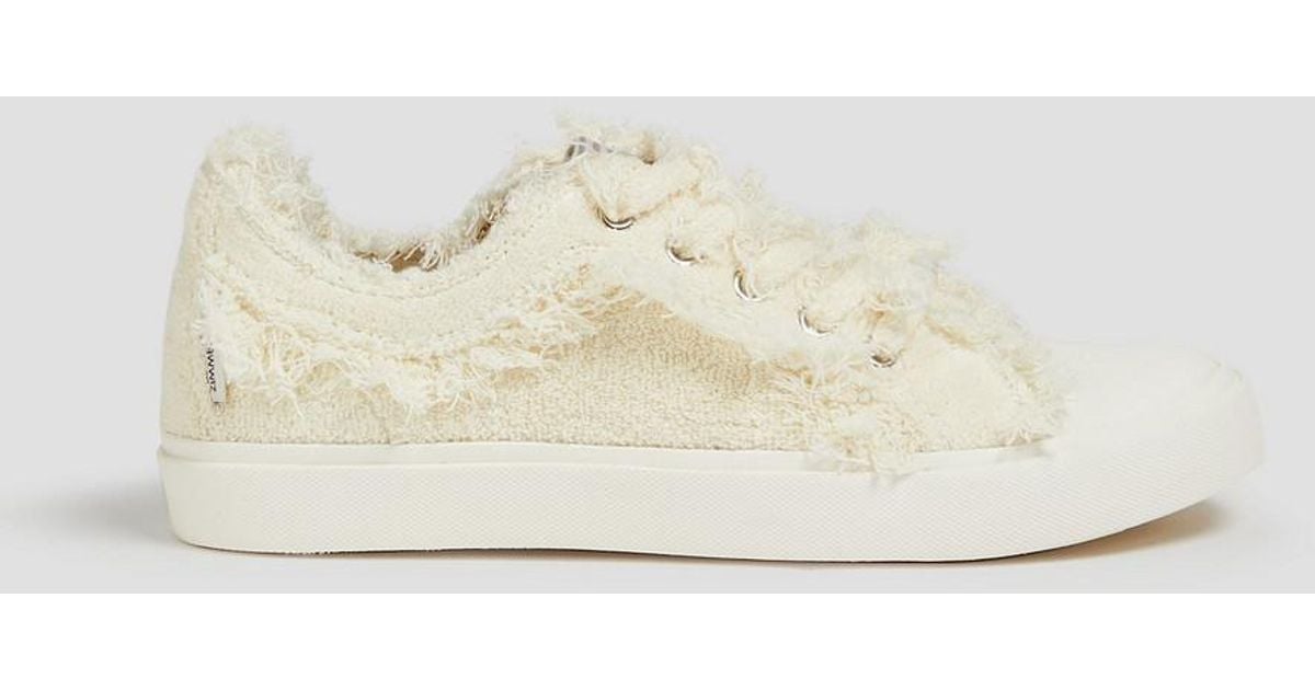 Zimmermann Fringed Terry Sneakers in White | Lyst