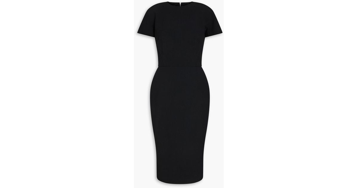 Victoria Beckham Crepe Dress in Black | Lyst UK