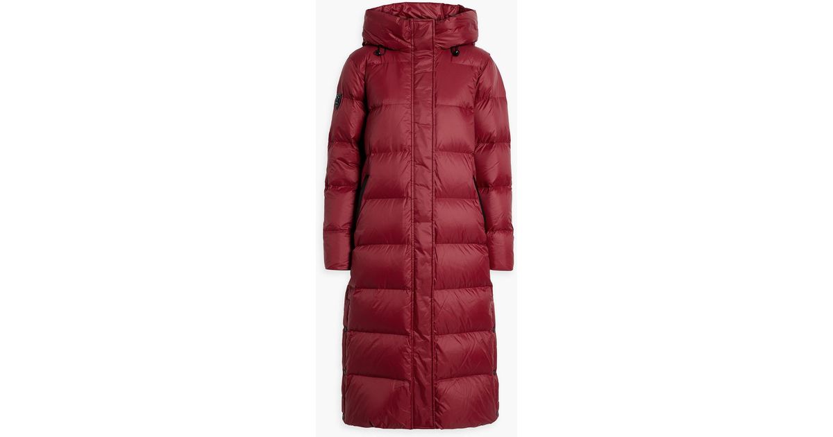 Rudsak Leather-trimmed Quilted Shell Hooded Down Coat in Red | Lyst Rudsak Leather-trimmed Quilted Shell Hooded Down Coat in Red | Lyst