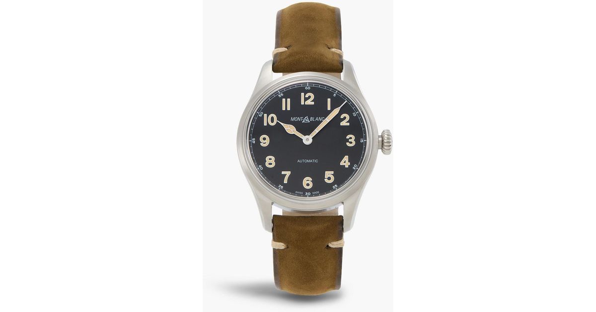 Montblanc 1858 Automatic 40mm Stainless Steel And Nubuck Watch, Ref. No ...
