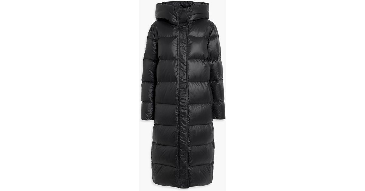 Rudsak Quilted Shell Hooded Down Coat in Black | Lyst