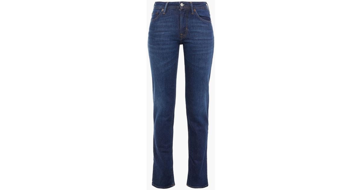 Acne Studios Faded Mid-Rise Slim-Leg Jeans in Blue | Lyst UK