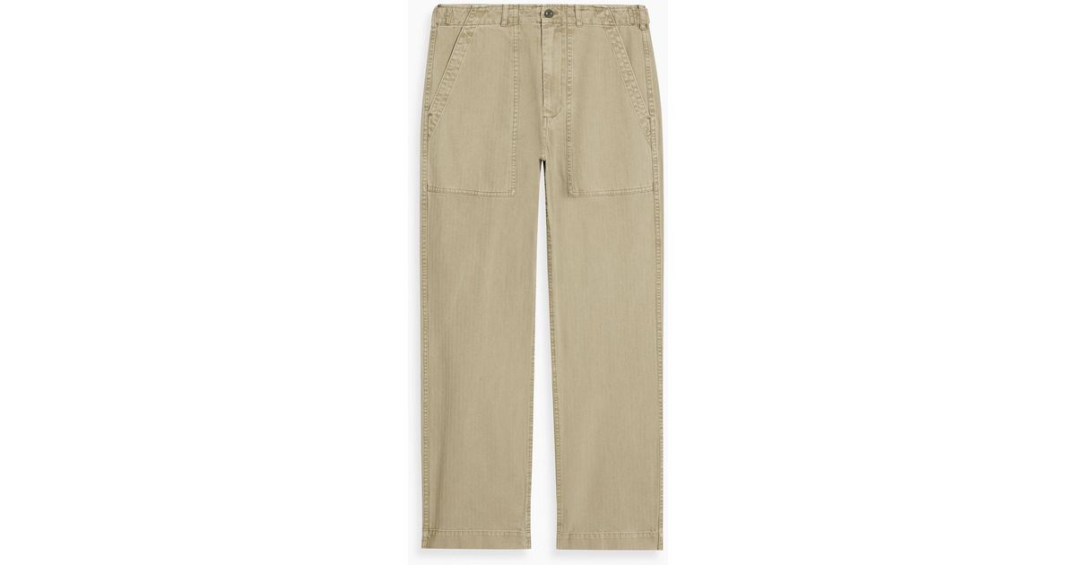 Alex Mill Field Herringbone Cotton Pants in Natural for Men | Lyst