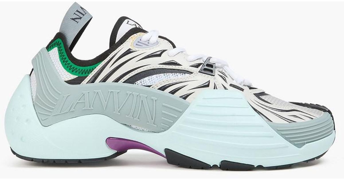 Lanvin Flash-X Mesh And Rubber Sneakers in Blue for Men | Lyst UK
