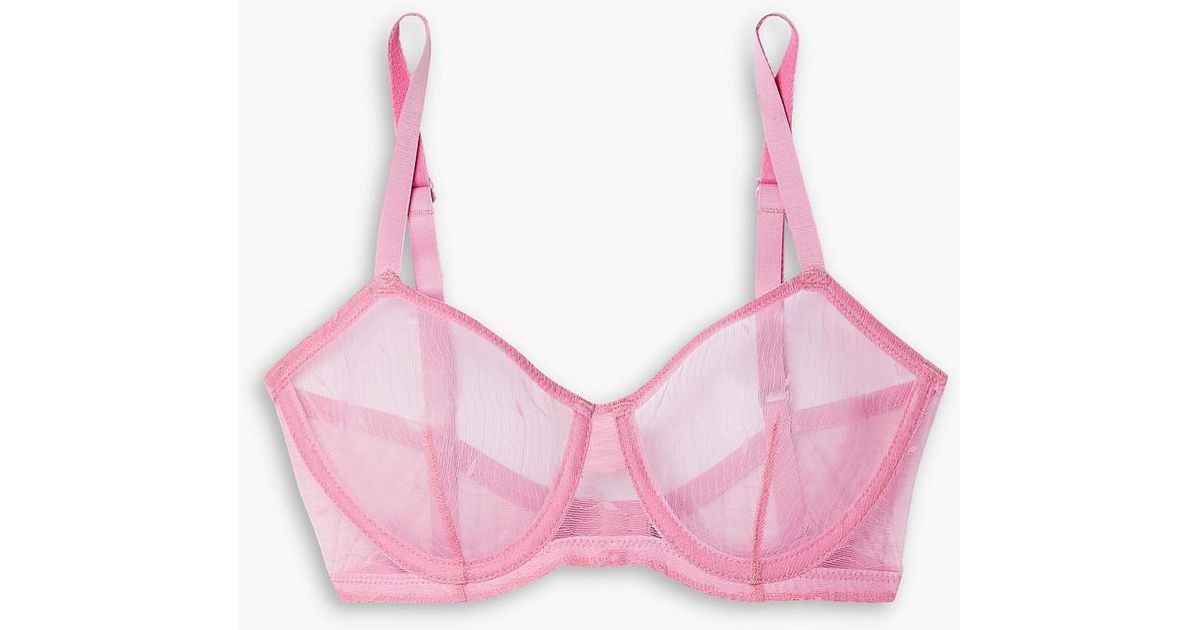 Else Kate Stretch-mesh Underwired Soft-cup Bra in Pink | Lyst UK