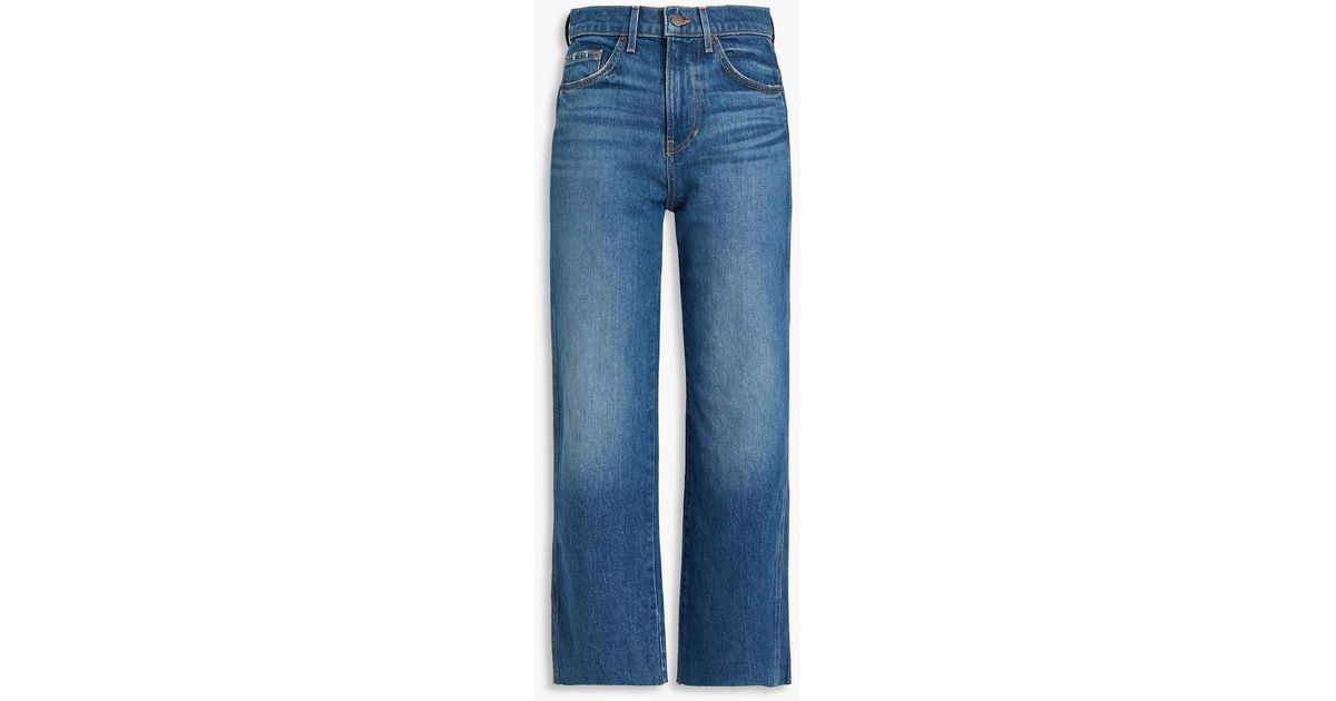 Veronica Beard Dylan Faded High-Rise Straight-Leg Jeans in Blue | Lyst UK