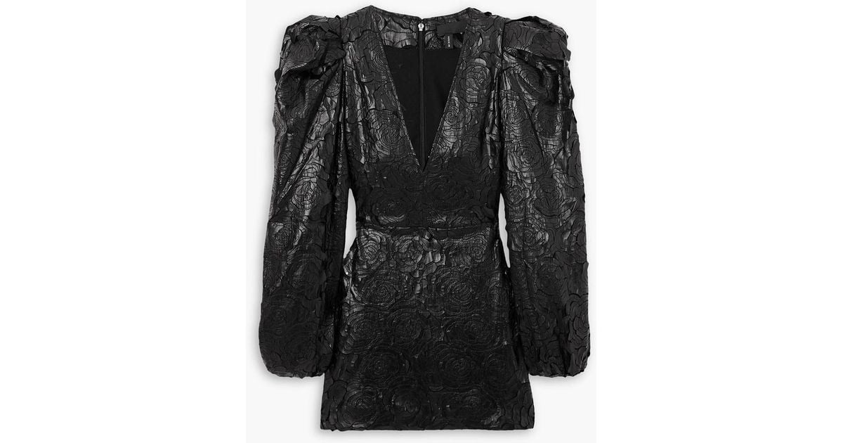 ROTATE BIRGER CHRISTENSEN Valenia Coated Faux Leather Mini Dress in ...