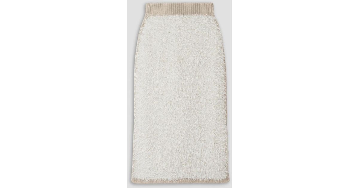 Lauren Manoogian Alpaca And Merino Wool-blend Midi Skirt in White | Lyst UK